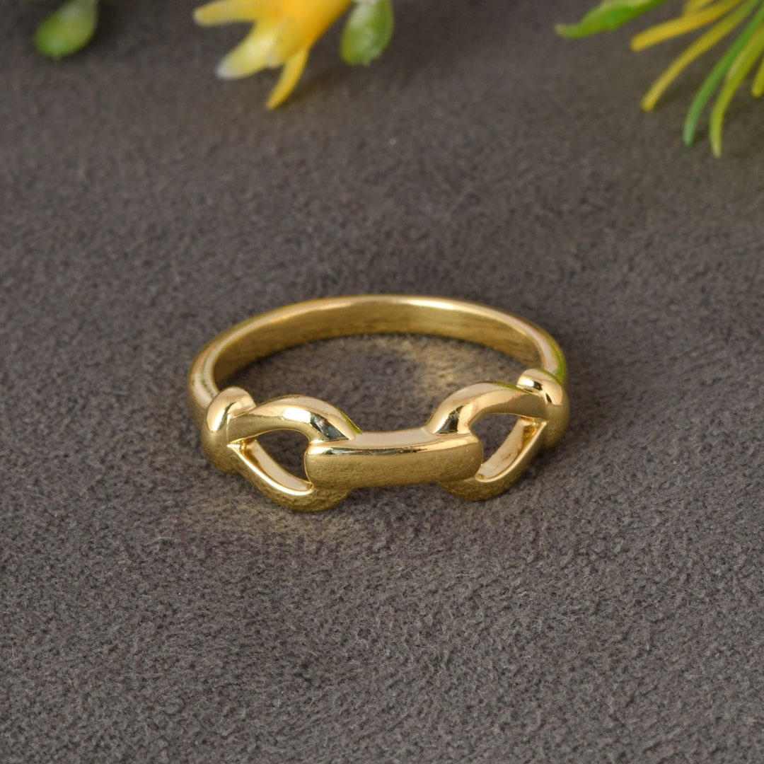 Antique Chain Link Ring - Handmade Jewelry - Minimalist Delicate Ring ...