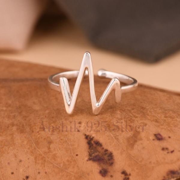 Heartbeat Ring - Etsy