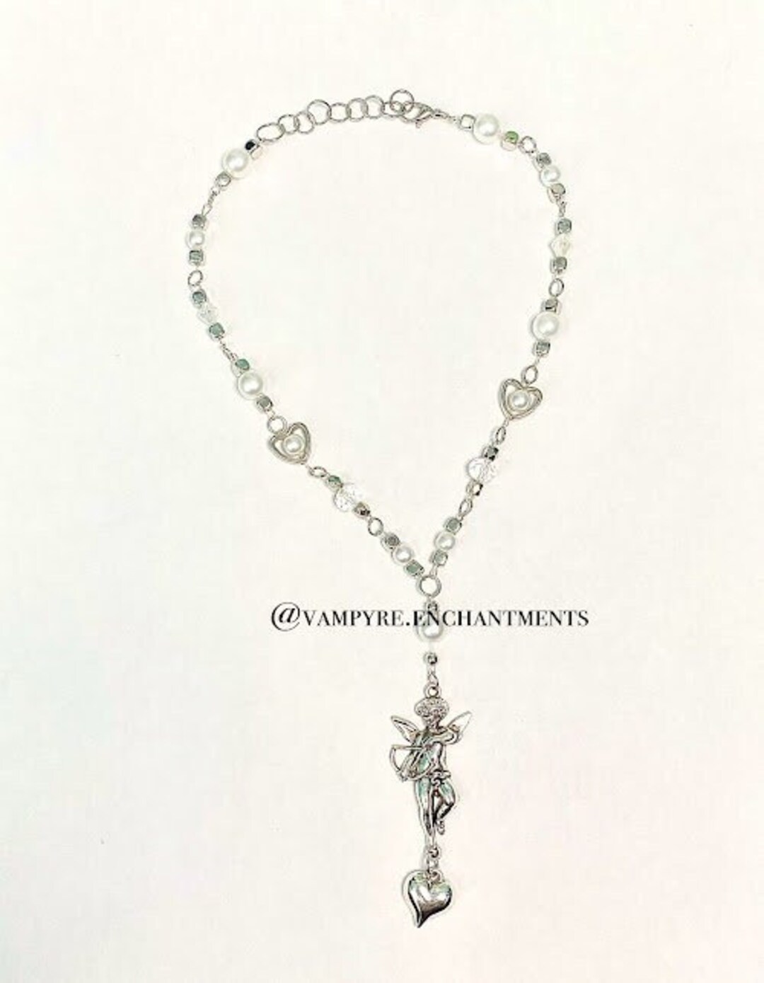 Handmade Cupid White Pearl Necklace !! - Etsy