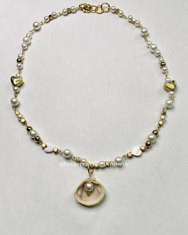 Handmade Real Seashell Necklace - Etsy