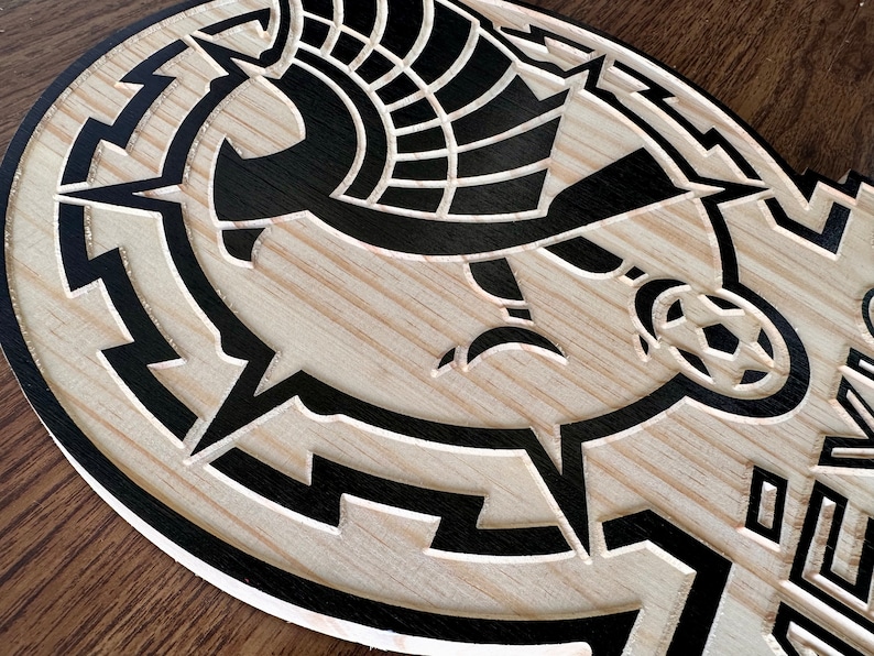 Wooden Mexico National Team Crest, Mejico Soccer Football Futbol Emblem ...
