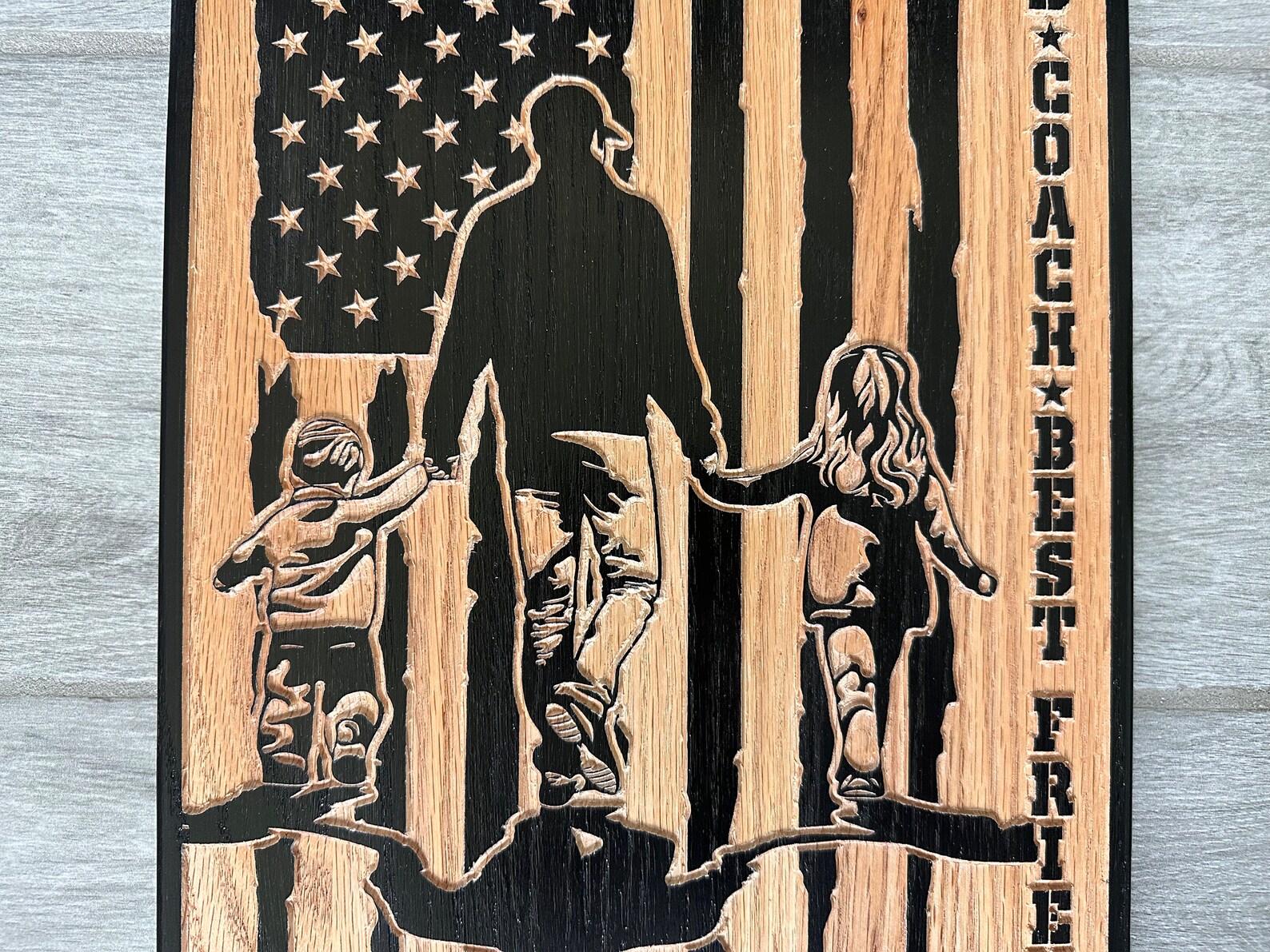 Carved Wood Dad Father Sign, Personalized Fathers Day Birthday ...