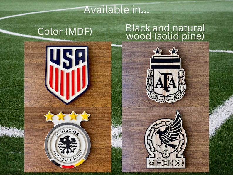 Wooden Mexico National Team Crest, Mejico Soccer Football Futbol Emblem ...