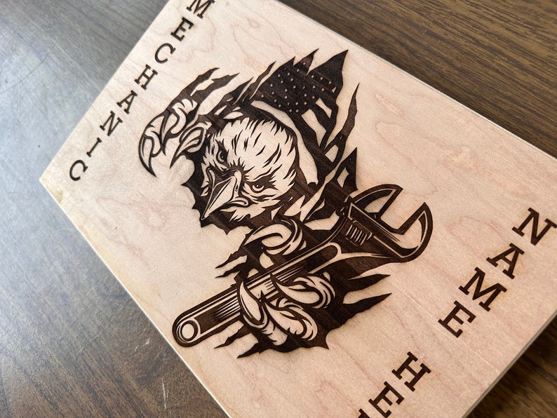 Wood Mechanic Laser Engraved Sign Technician Machinist - Etsy