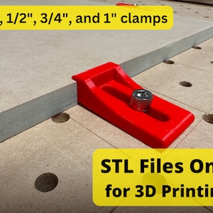 CNC Toe Clamps Low Profile, STL Digital File, 3D Printed CNC Down Side ...