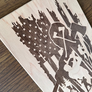 Wood Lumberjack Laser Engraved Sign, Woodchopper Logger American Flag ...