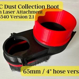 CNC Dust Boot With Laser Bracket MS6540L, 65mm Body 4in Hose, 3D ...