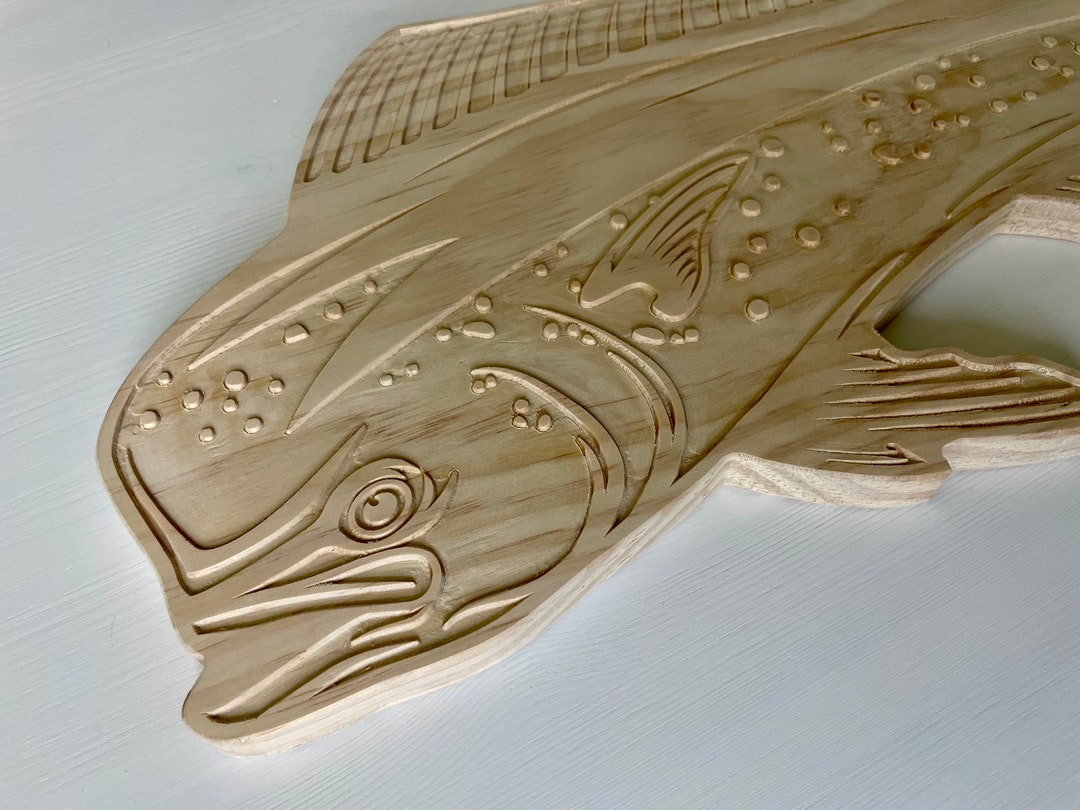 Carved Wood Mahi Mahi Fish Wall Art, Birthday Fathers Day Christmas ...