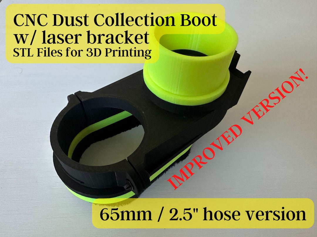 CNC Dust Boot With Laser MS6525L Digital STL Files, 65mm Body 2.5in ...