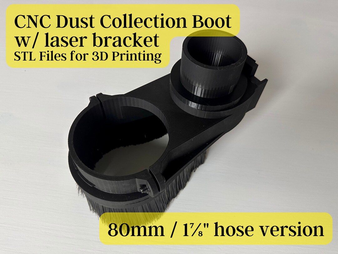 CNC Dust Boot With Laser MS8025L Digital STL Files 80mm Body - Etsy