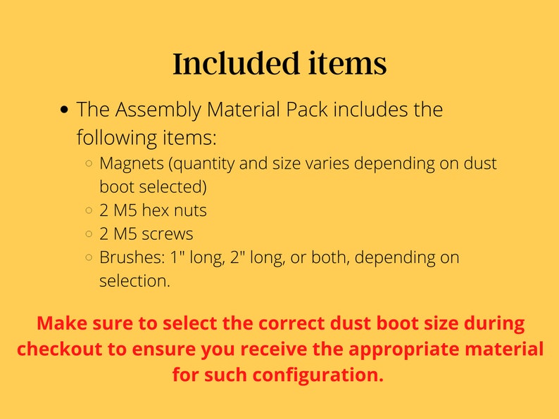 CNC Dust Boot Assembly Material Pack for 3D Printing, 3D Printed CNC ...