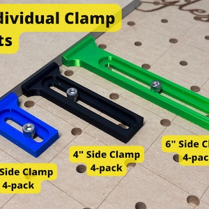 CNC Side Clamps Low Profile, 3D Printed CNC Clamps and Fences With Bolt ...