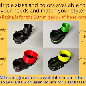 CNC Dust Boot MS8040, 80mm Body 4in Hose, 3D Printed CNC Dust Shoe for ...