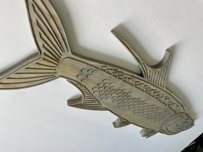 Carved Wood Tarpon Fish Wall Art, Birthday Fathers Day Christmas Gift ...