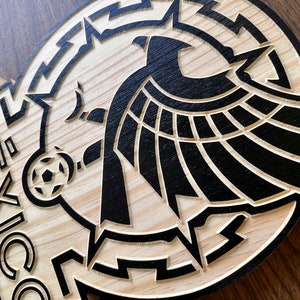 Wooden Mexico National Team Crest, Mejico Soccer Football Futbol Emblem ...