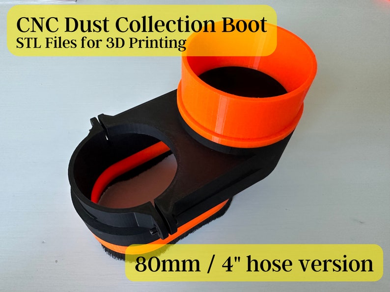 CNC Dust Boot MS8040 Digital STL Files 80mm Body 4in Hose 3D - Etsy