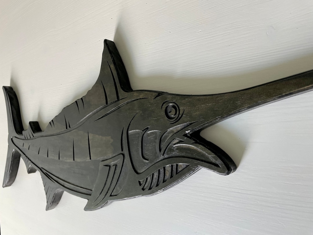 Carved Wood Marlin Fish Wall Art, Birthday Fathers Day Christmas Gift ...