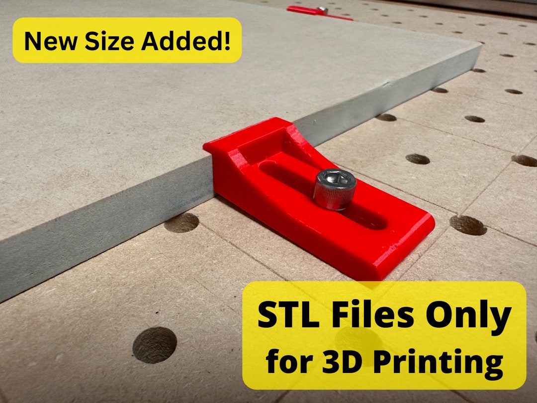 CNC Toe Clamps Low Profile, STL Digital File, 3D Printed CNC Down Side ...