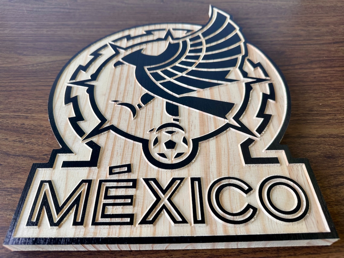 Wooden Mexico National Team Crest, Mejico Soccer Football Futbol Emblem ...