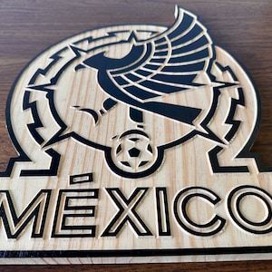 Wooden Mexico National Team Crest, Mejico Soccer Football Futbol Emblem ...