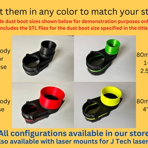 CNC Dust Boot MS6540 Digital STL Files, 65mm Body 4in Hose, 3D Printed ...