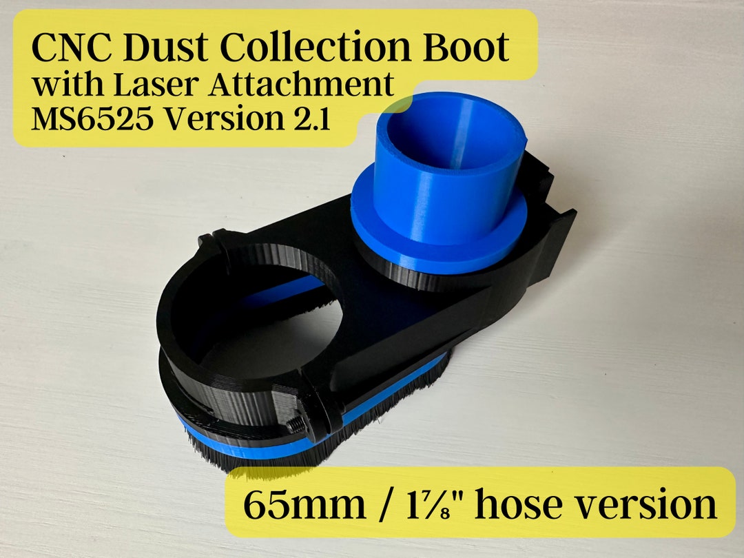 CNC Dust Boot With Laser Bracket MS6525L, 65mm Body 1-7/8 Hose, 3D ...