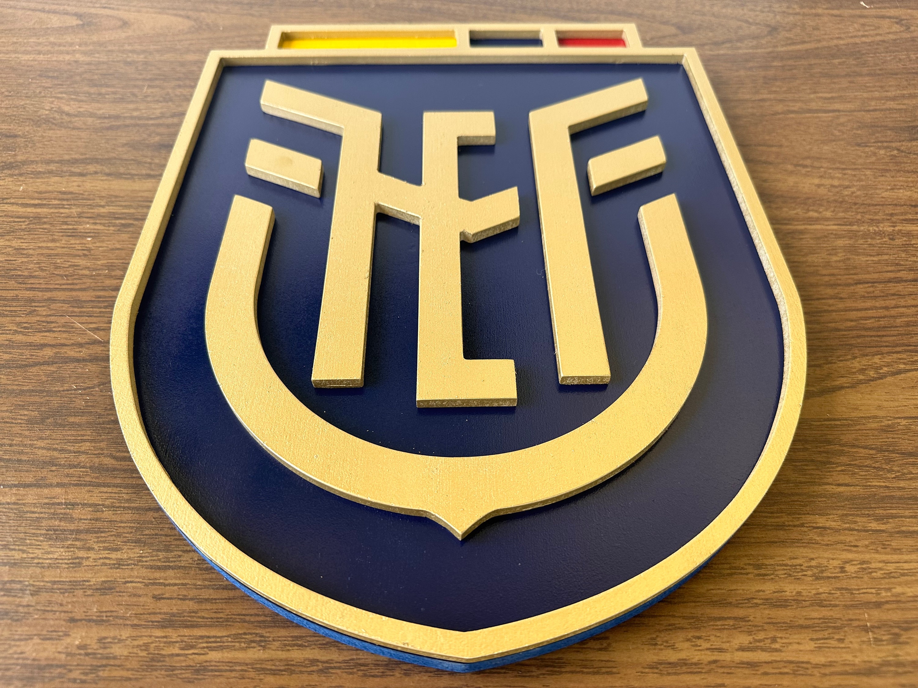 Wooden Ecuador National Team Crest Futbol Soccer Football - Etsy