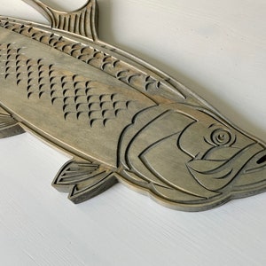 Carved Wood Tarpon Fish Wall Art, Birthday Fathers Day Christmas Gift ...