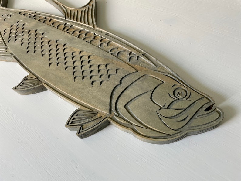 Carved Wood Tarpon Fish Wall Art Birthday Fathers Day - Etsy