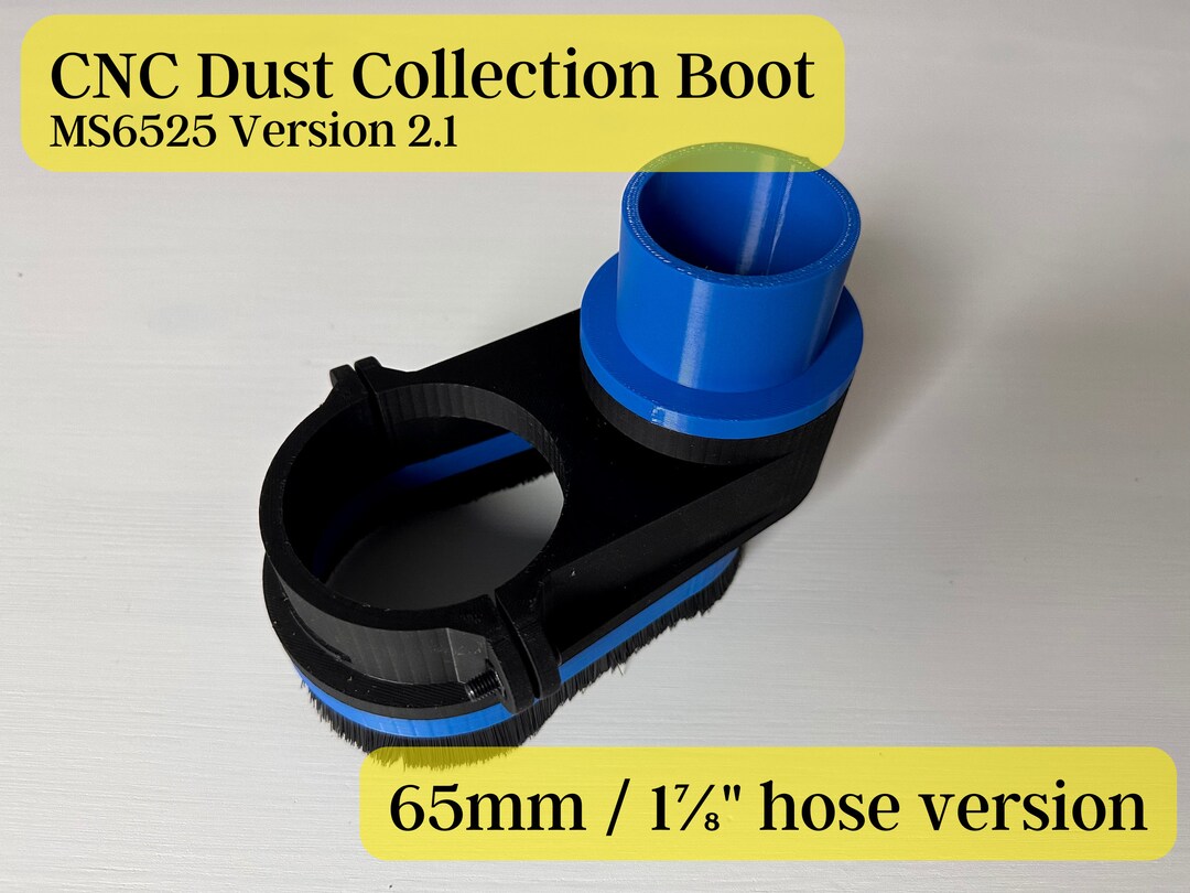CNC Dust Boot MS6525, 65mm Body 1-7/8in Hose, 3D Printed CNC Dust Shoe ...