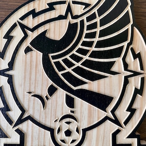 Wooden Mexico National Team Crest, Mejico Soccer Football Futbol Emblem ...