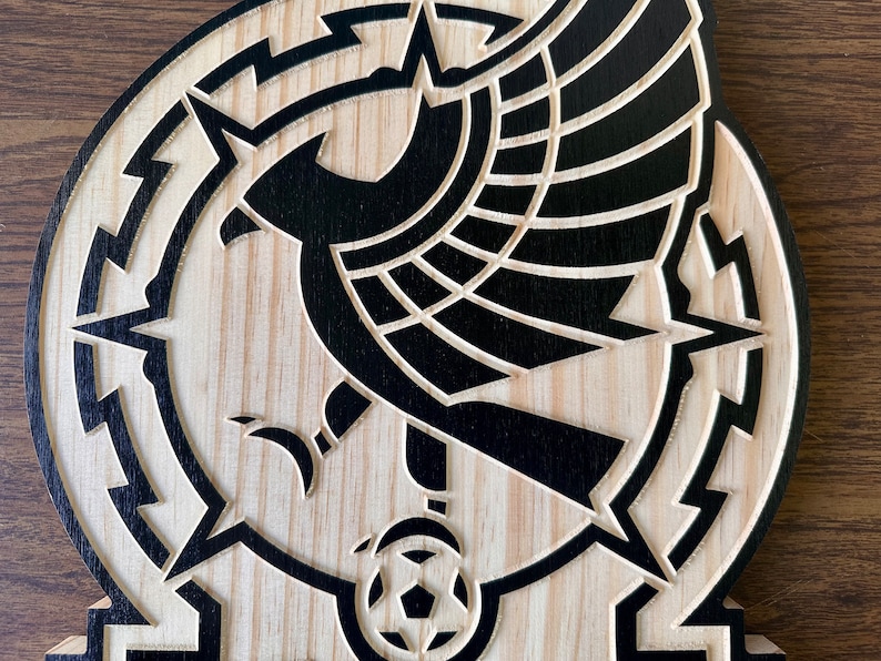 Wooden Mexico National Team Crest, Mejico Soccer Football Futbol Emblem ...