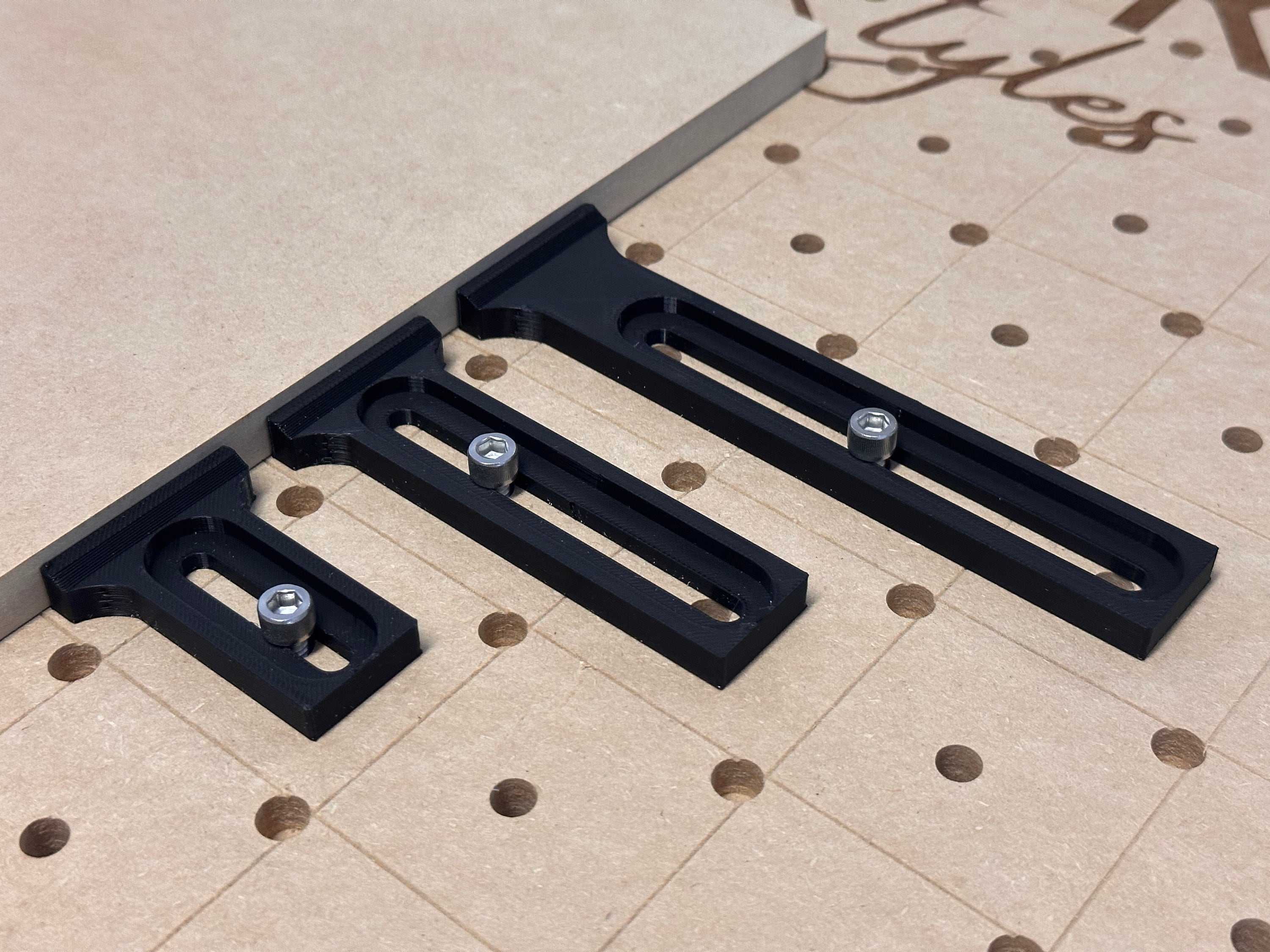 CNC Side Clamps Low Profile, 3D Printed CNC Clamps and Fences With Bolt ...