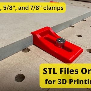 CNC Toe Clamps Low Profile, STL Digital File, 3D Printed CNC Down Side ...