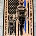 Carved Wood Deputy Sheriff Sign, Dad American Flag Thin Blue Line ...