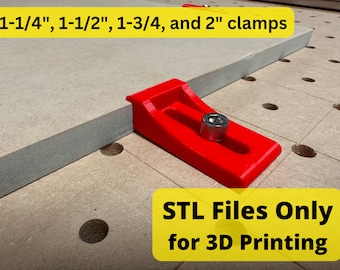CNC Toe Clamps Low Profile, 3D Printed CNC Down Side Pressure Clamps ...