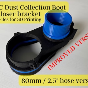 CNC Dust Boot With Laser MS8025L Digital STL Files, 80mm Body 2.5in ...