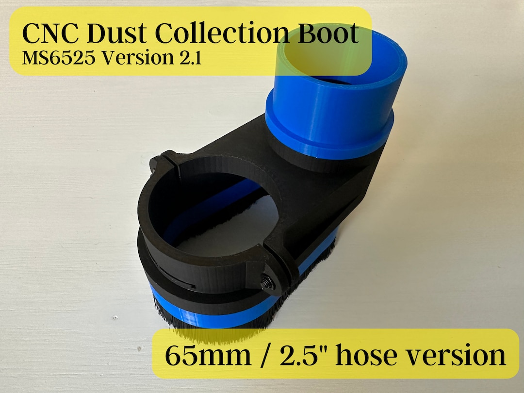 CNC Dust Boot MS6525, 65mm Body 2.5in Hose, 3D Printed CNC Dust Shoe ...