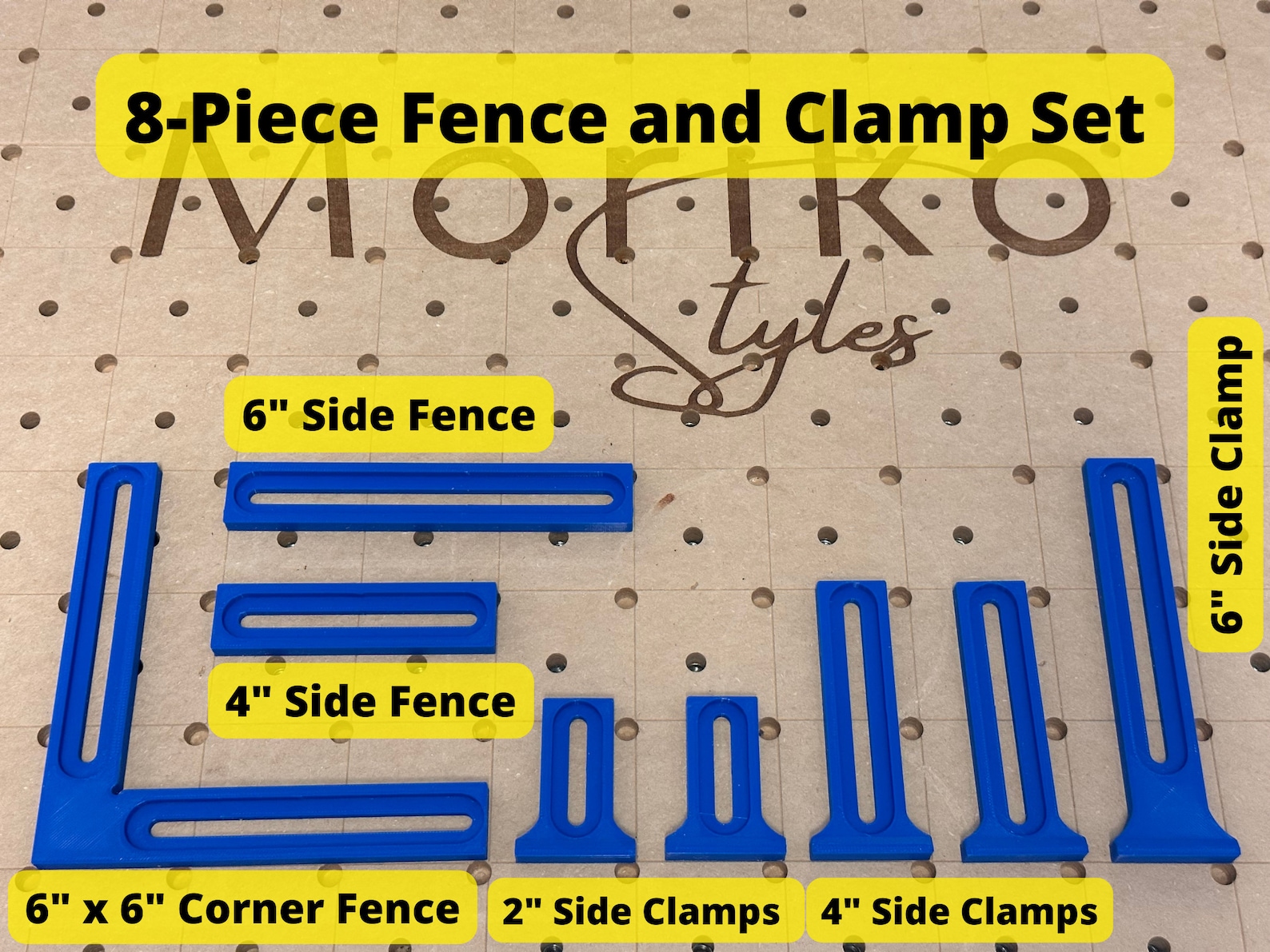 CNC Side Clamps Low Profile, 3D Printed CNC Clamps and Fences With Bolt ...