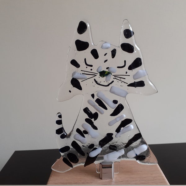 Fused Glass Cat - Etsy UK