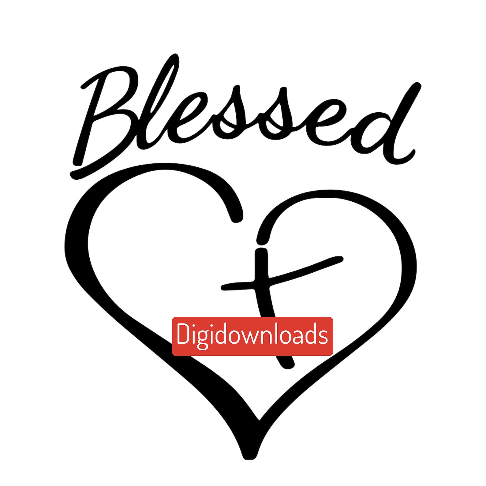 Blessed Heart SVG - Etsy