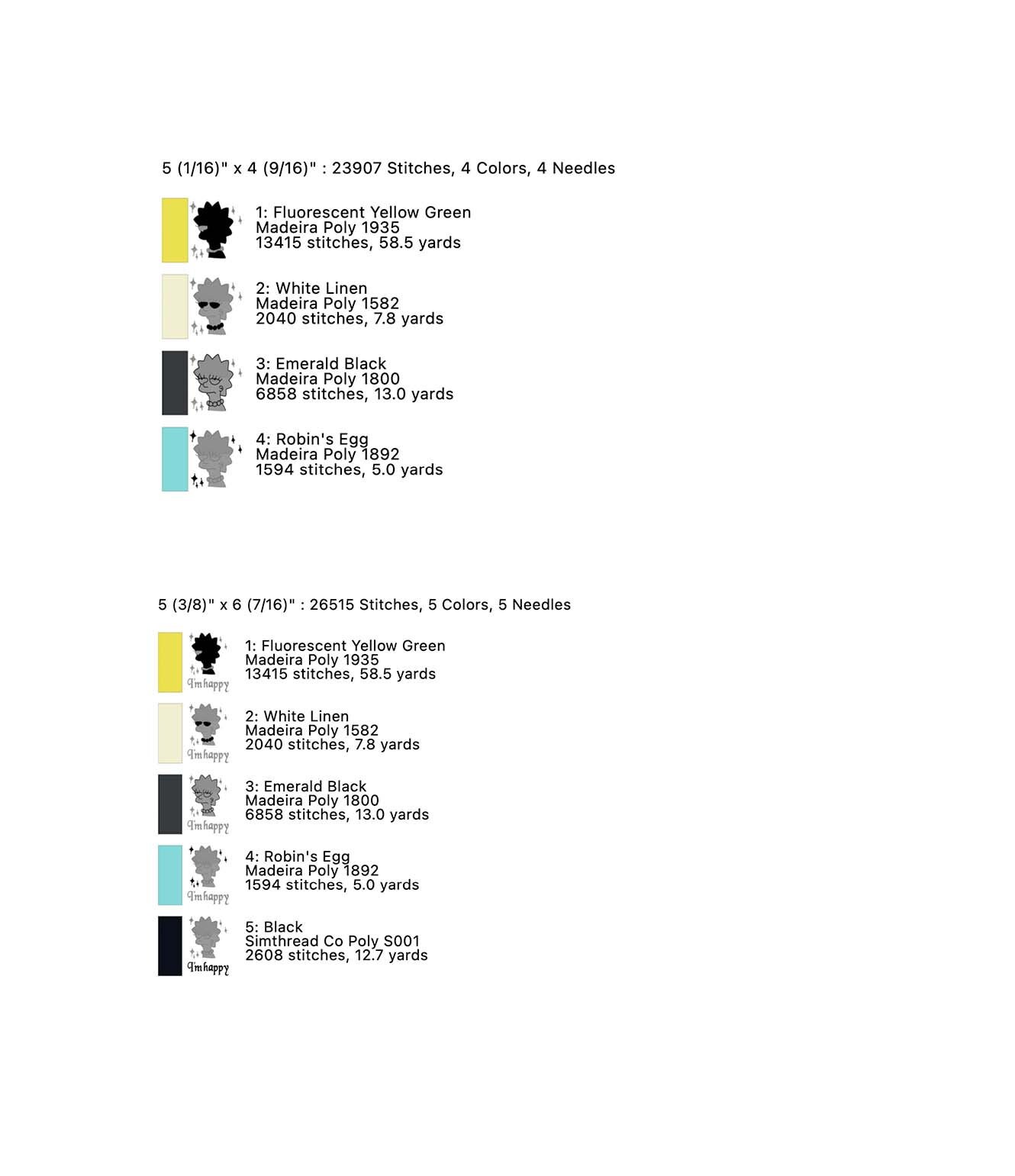 Lisa Simpson - Embroidery Design - Etsy