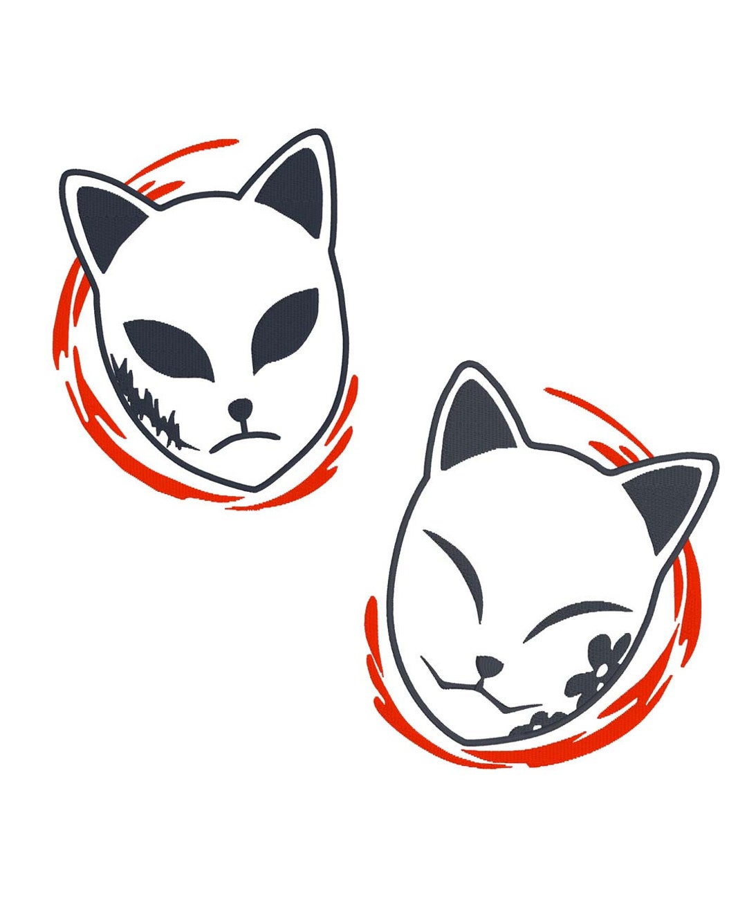 Anime Mask - Embroidery Design - Etsy