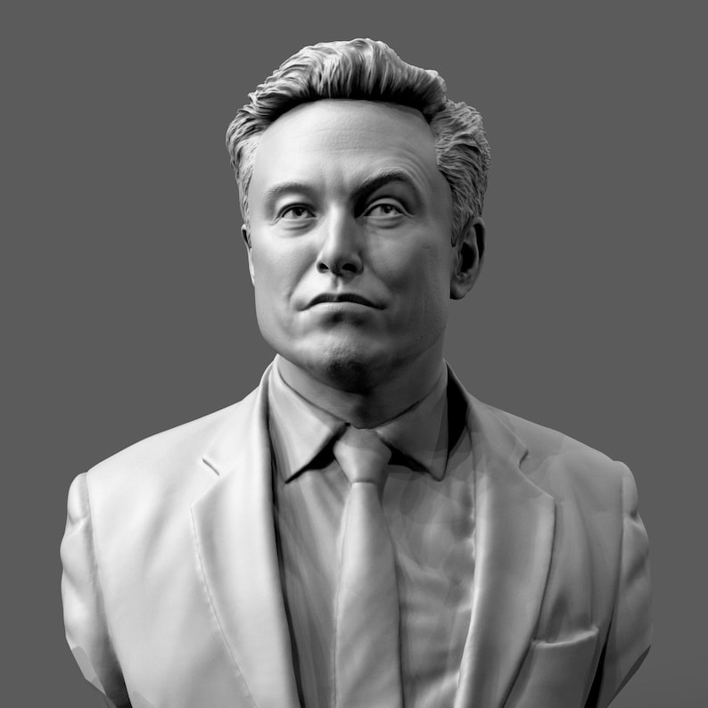 Elon Musk Bust Large. Incredible Detail Any Colour Available! - Etsy