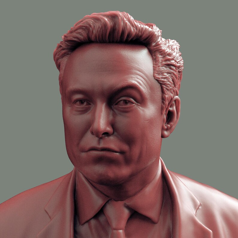 Elon Musk Bust Large. Incredible Detail Any Colour Available! - Etsy