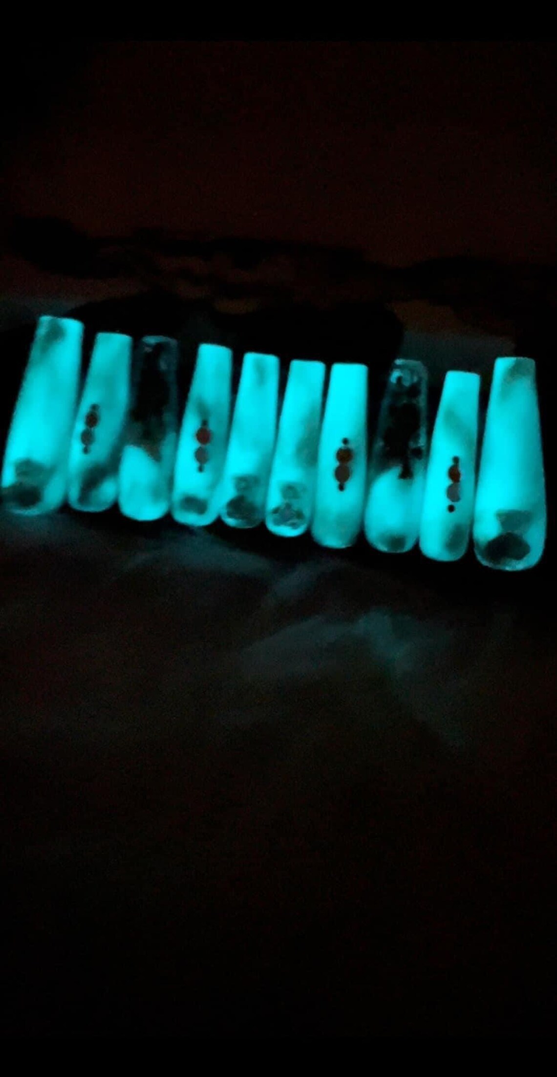 Glow in the Dark Acrylic Press on Nails - Etsy