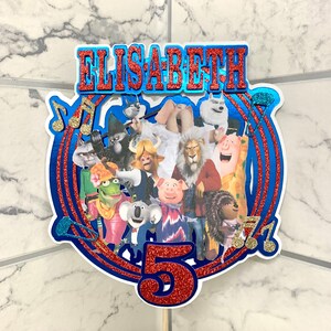 Personalised Birthday Glitter Cake Topper Sing Inspired - Etsy