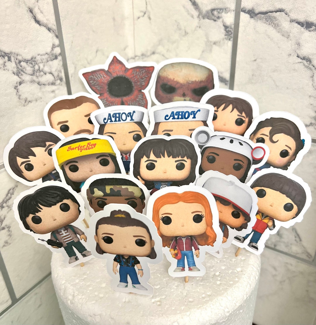 Birthday Glitter Cupcake Cake Topper Stranger Things Inspired - Etsy