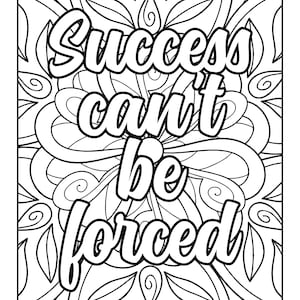60 Motivational Inspirational Coloring Pages - Etsy