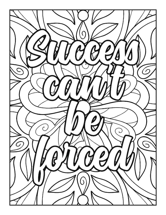 60 Motivational Inspirational Coloring Pages | Etsy